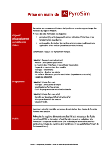 Programme Formation PyroSim | PyroSim simulation d'incendie et de fumées